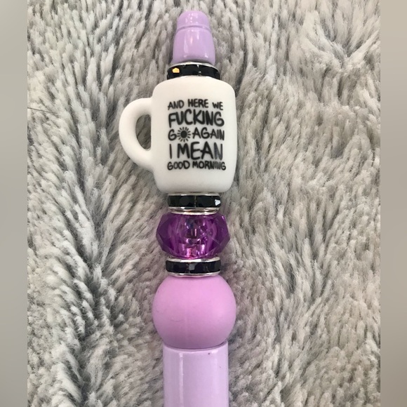 Accessories | Quirky Good Morning Beaded Pen | Poshmark